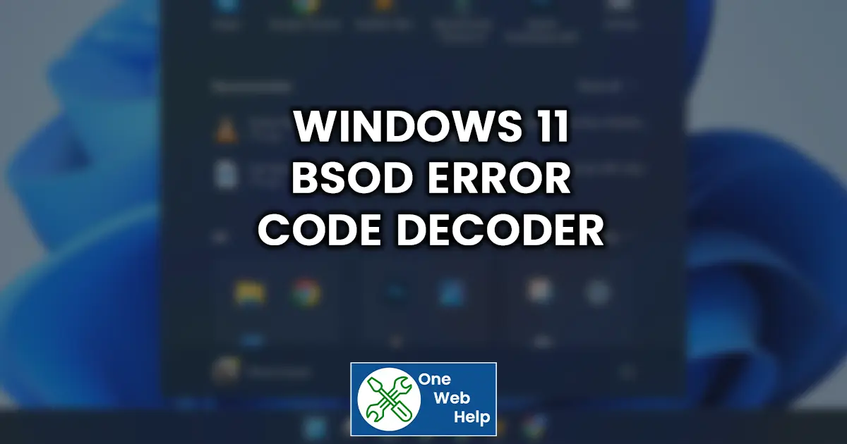 Windows 11 BSOD Error Code Decoder & Fix Guide