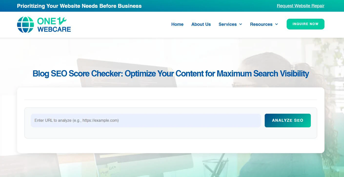 Blog SEO Score Checker - Analyze Blog Posts for Better Rankings
